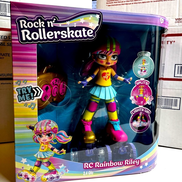 Jakks Pacific | Toys | Jakks Rock N Rc Rollerskate Doll Rainbow Riley ...